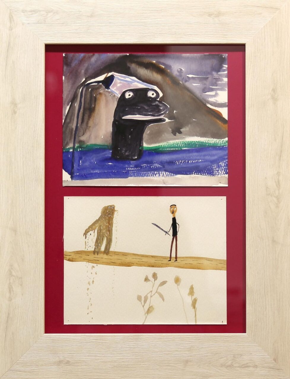 Takeya Mitsuru “Sea Creature / Man With Sword on Branch” | Artworks ...